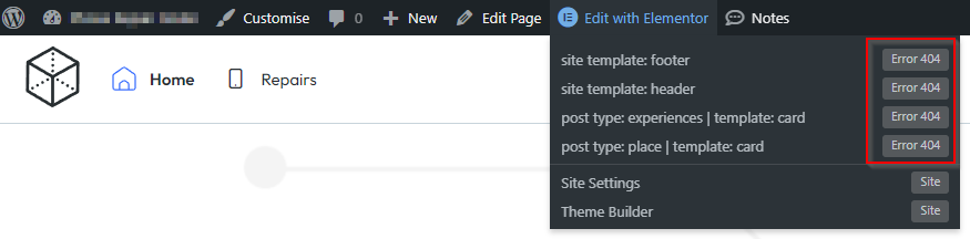 Elementor Page Template Type — VOXEL