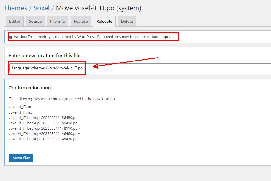 Loco Translate files configuration issue – VOXEL