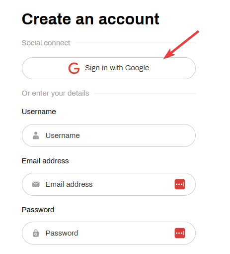 Confusing ‘Sign in with Google’ button text on Create Account page – VOXEL