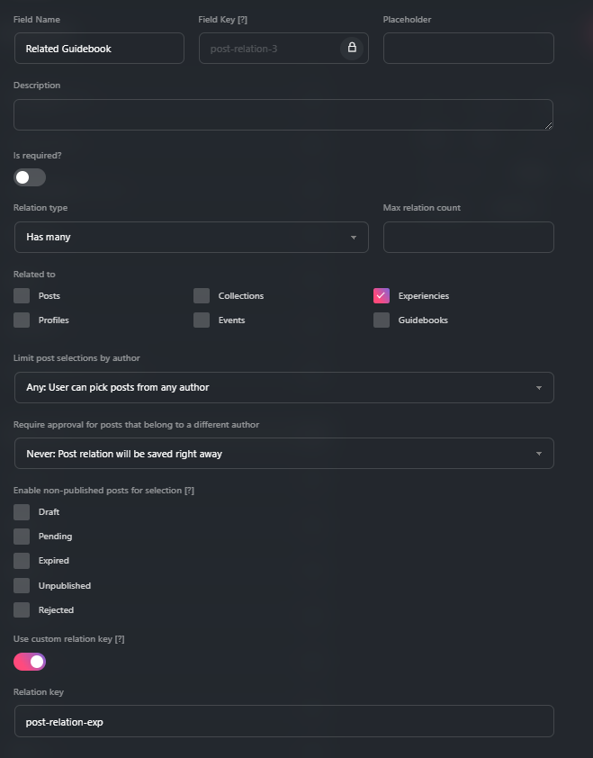 Inquiry on Post Relations and Widget Configurations – VOXEL