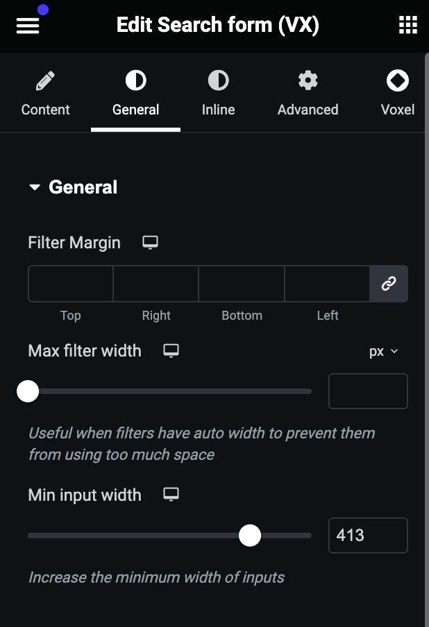 min input setting not working – VOXEL