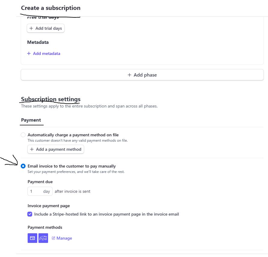Subscription Payment Settings — VOXEL